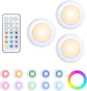 Amazon.com: Puck Lights 3 Pack, Battery Operated Lights, Led Puck ...