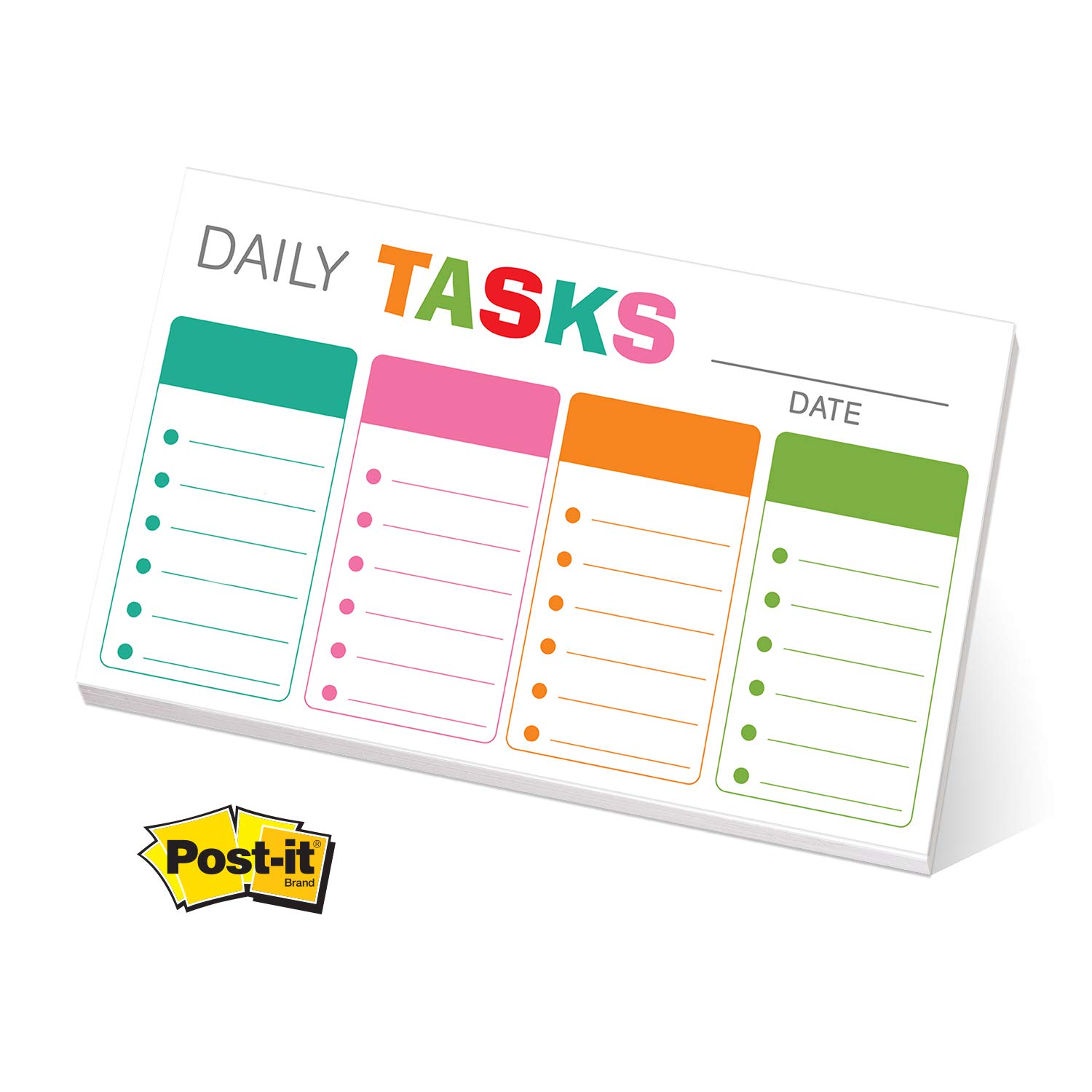 Amazon.com : Bright Cheerful Daily Chore Chart / 10" x 6" Sticky Note ...