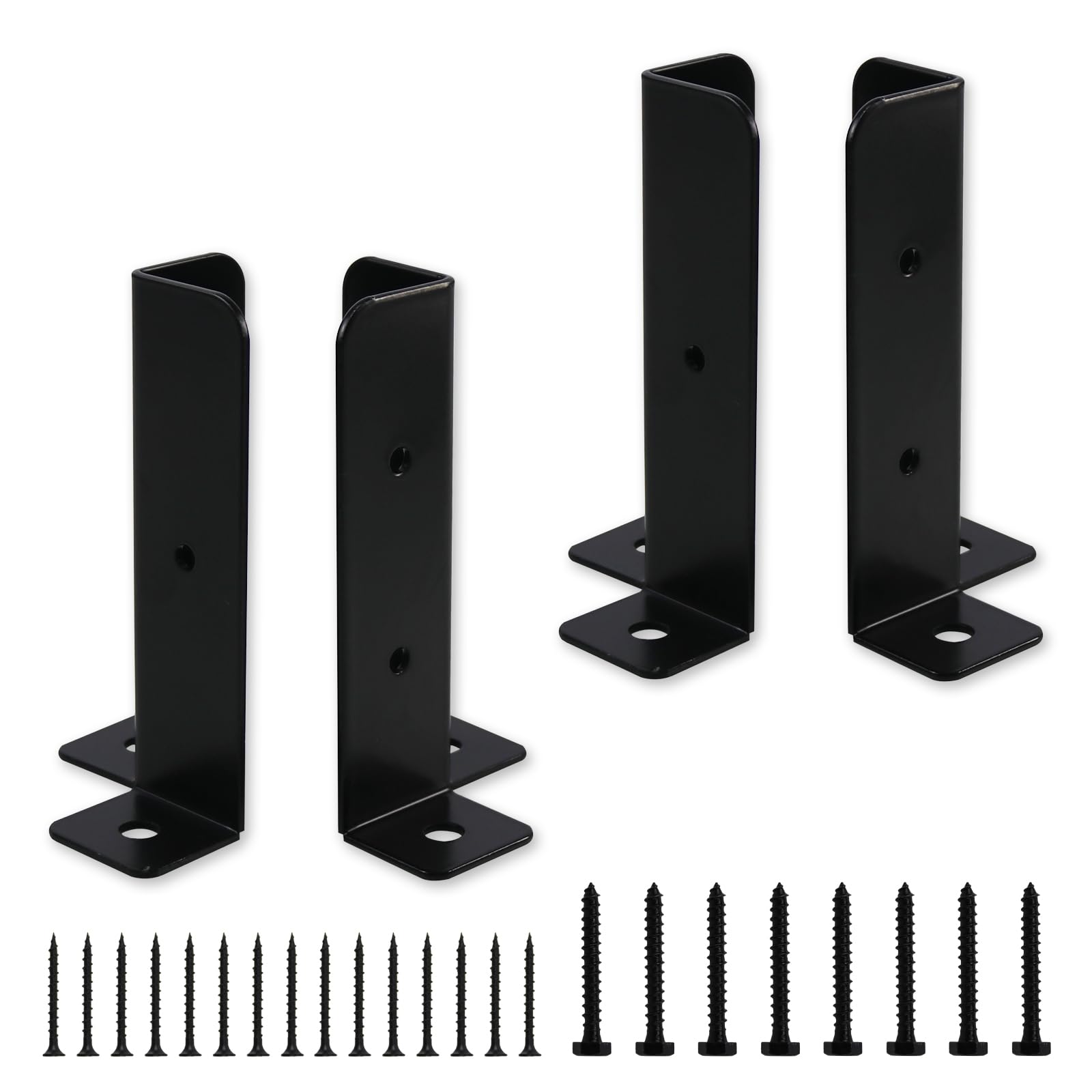 Amazon.com: CNQLIS 4pcs Adjustable Deck Post Anchor Base Brackets Fit 1 ...