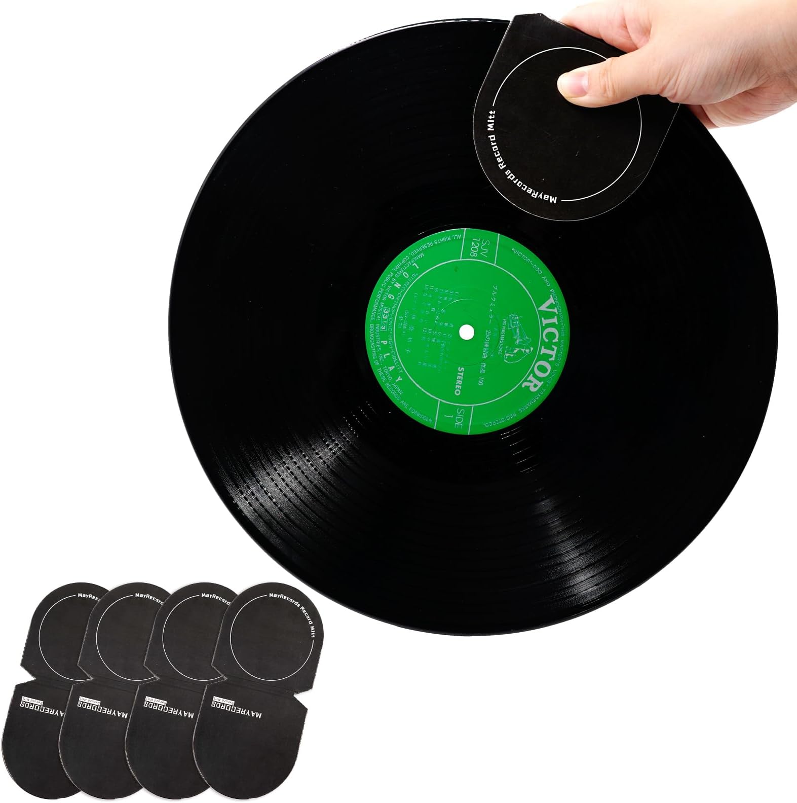 Amazon.com: sdroceRyaM 4PCS Record Mitt LP Handler Gripper Anti-Static ...