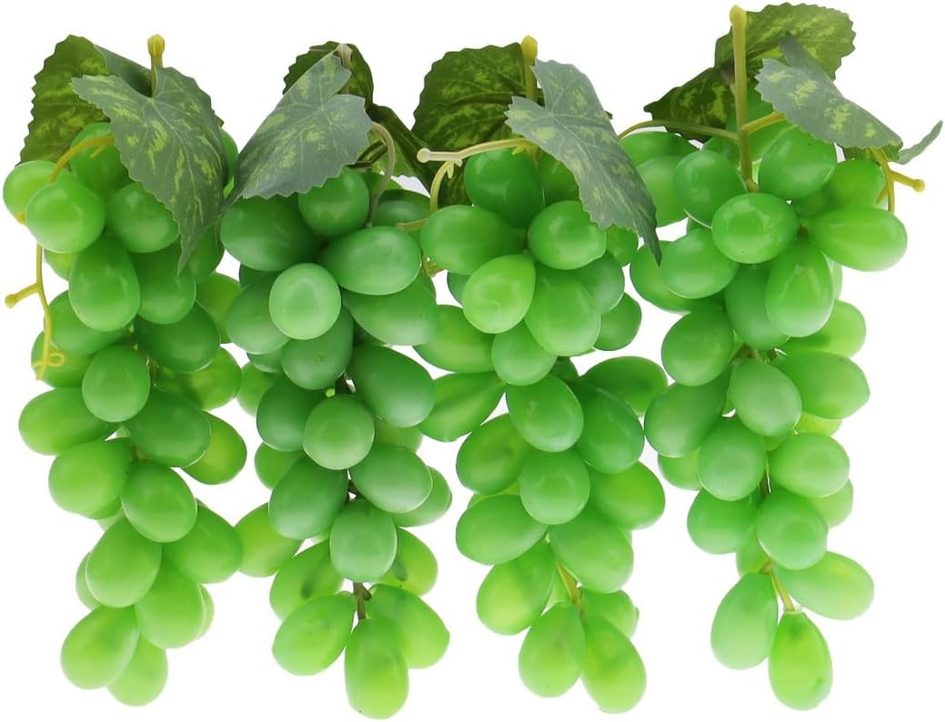 Amazon.com: UUYYEO 2 Bunches Decorative Artificial Grapes Plastic ...
