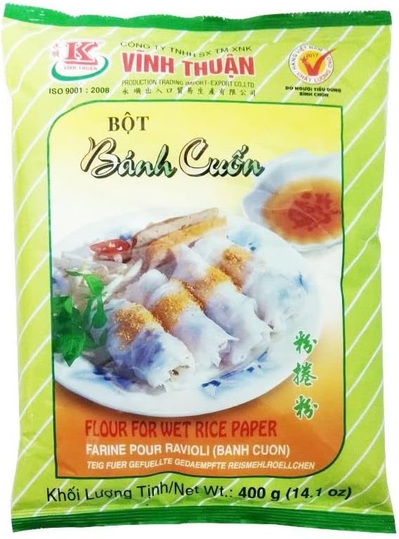 Flour for rice paper (Bot Banh Cuon) - 14 Oz (3 packs) : Amazon.co.uk ...