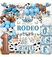 Amazon.com: My First Rodeo Decorations Boy, Cowboy 1st Birthday Party ...
