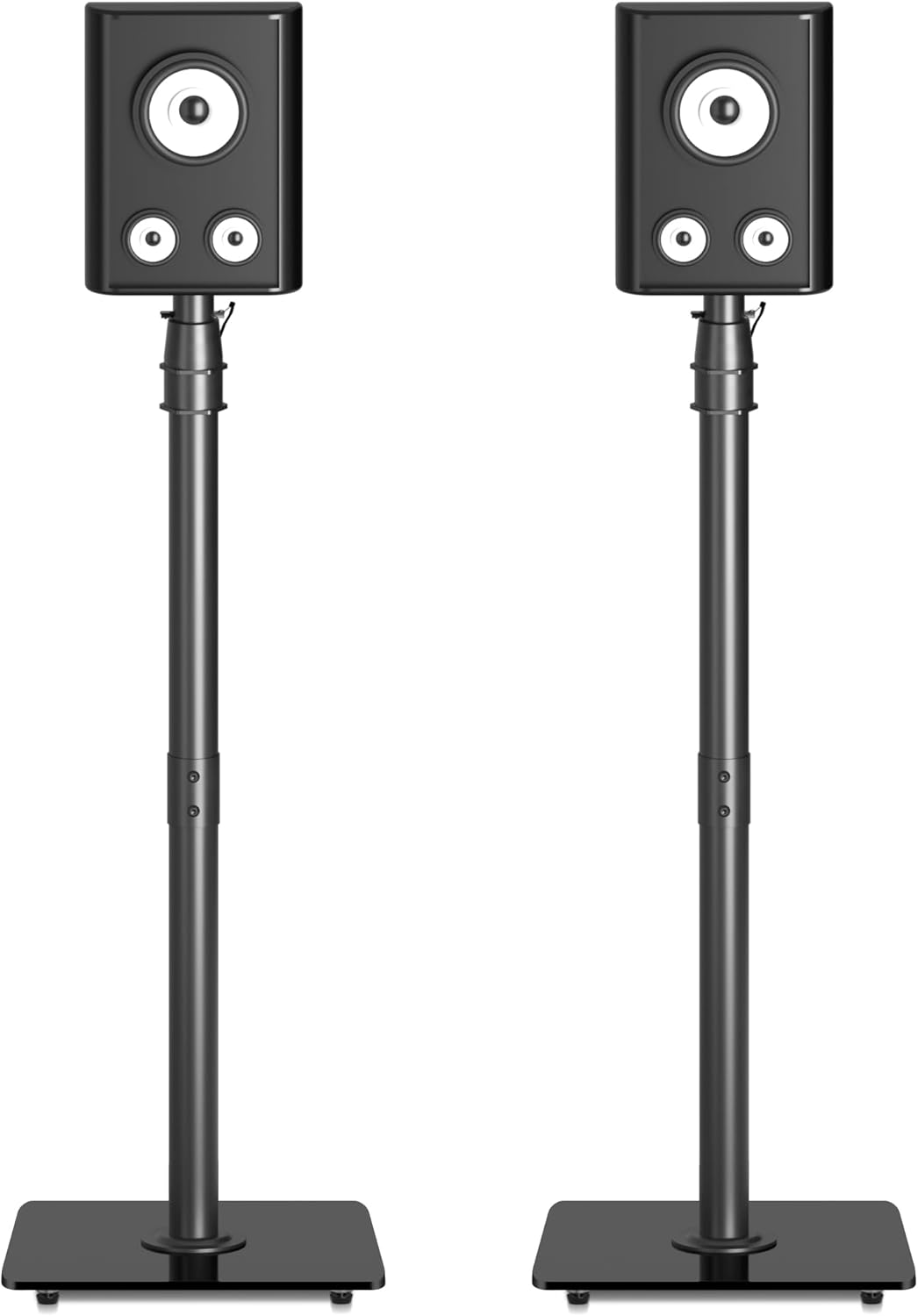 suptek Heavy-Duty Floor Standing Speaker Stands Pair | Anti-Tip Rear ...