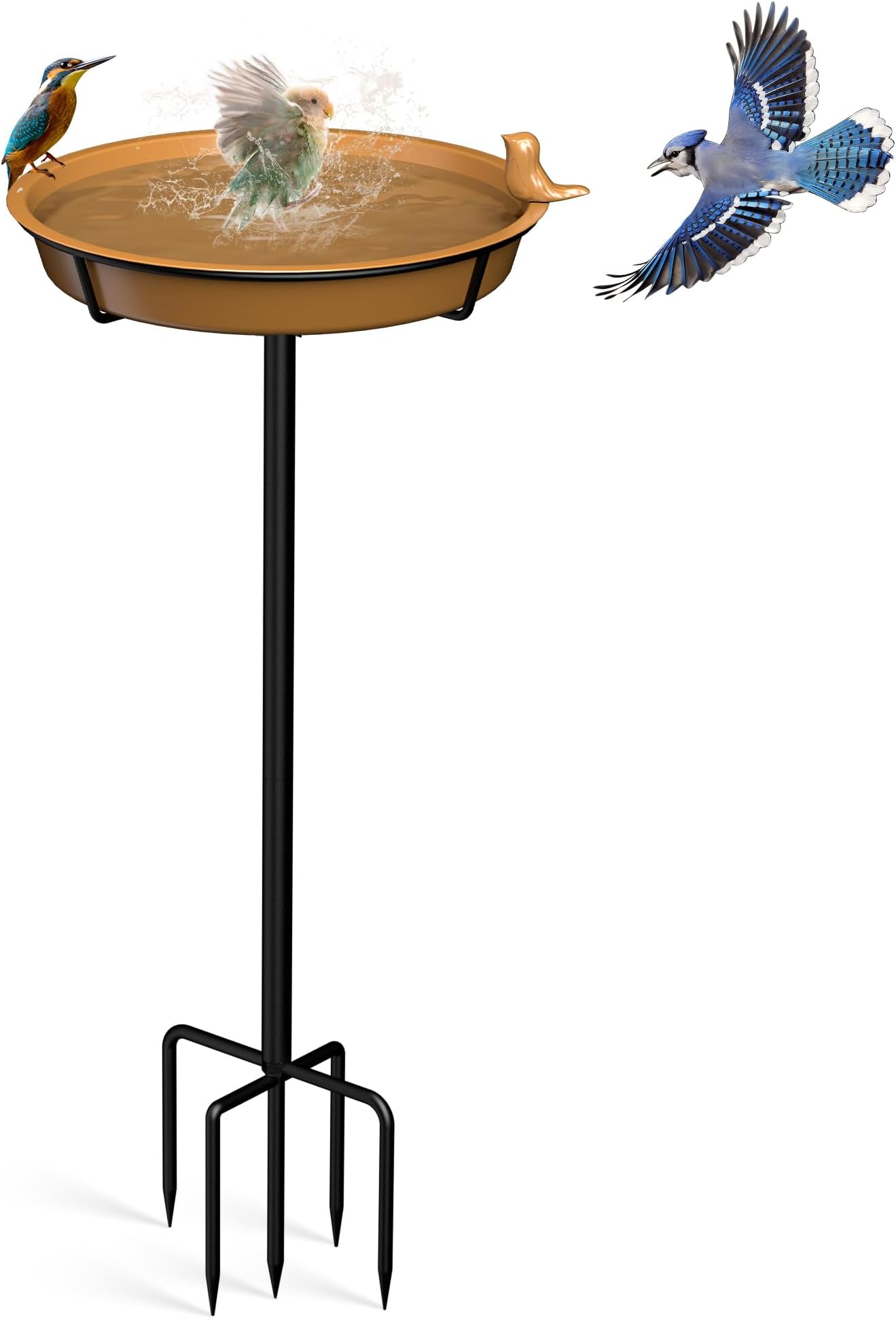 Amazon.com: YALINKA 58In Freestanding Birdbaths Bowl Outdoor, Standing ...