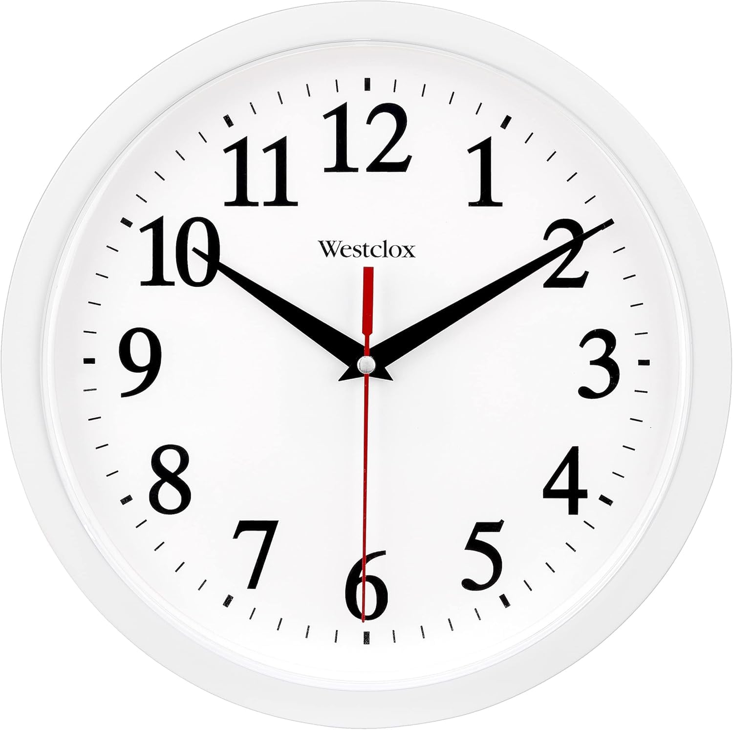 Amazon.com: Westclox 461761 Basic Wall Clock, 10", White : Home & Kitchen