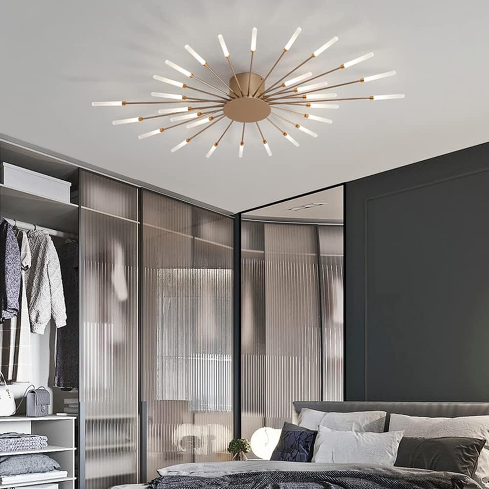 ENKUODE Modern LED Fireworks Ceiling Light Fixture Creative Flower ...