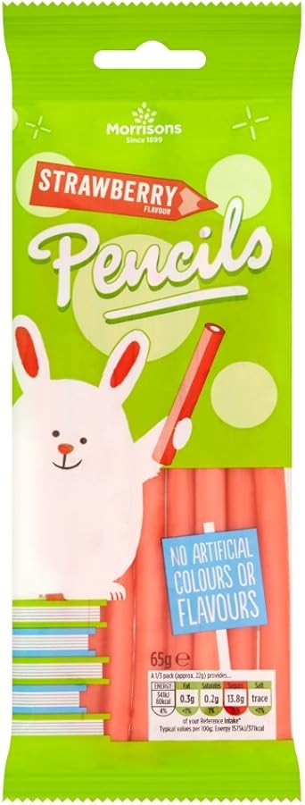 Morrisons Strawberry Pencils, 65g : Amazon.co.uk: Grocery