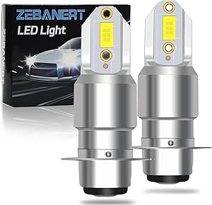 Amazon.com: ZEBANERT P15D H6M Motorcycle ATV light bulb 6000LM 6000K ...