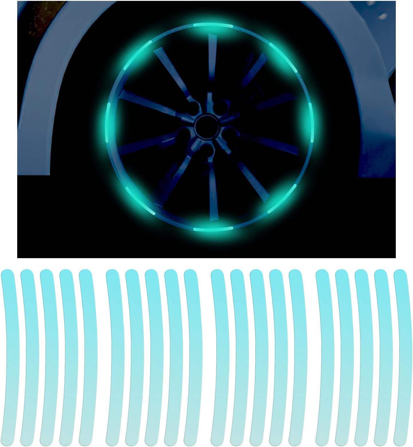 Car Wheel Hub Reflective Sticker,Reflective Wheel Rim Stripe Decal ...