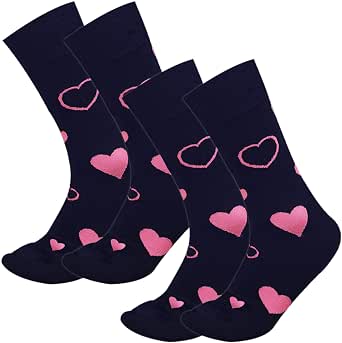 Amazon.com: gisgfim 2 Pairs Men Valentine's Day Hearts Socks Bulk Heart ...