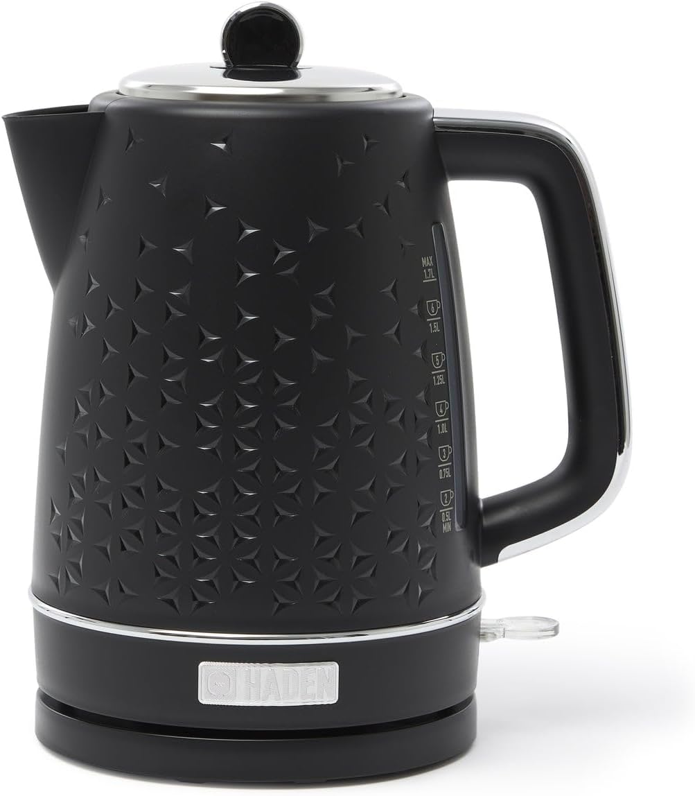Haden Starbeck Black Kettle - 3000W Fast Boil - Lightweight and Easy To ...