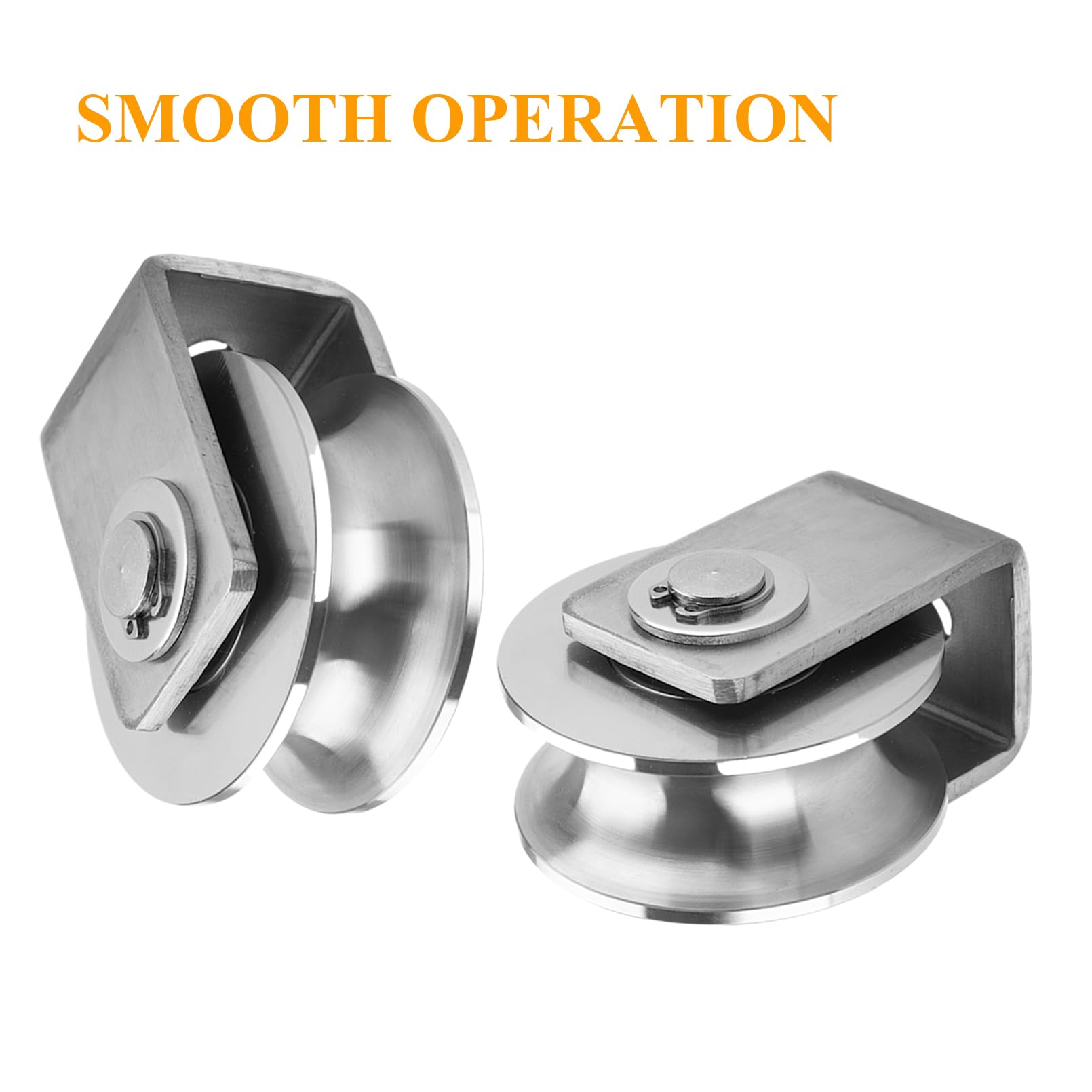 Snapklik.com : Stainless Steel U Groove Wheel Heavy Duty Caster Rigid ...