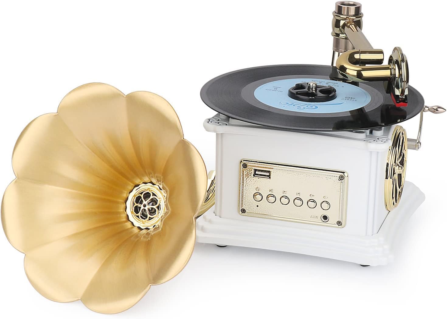 Buy Mini Record Player with Aluminum Base, Phonograph Bluetooth Speaker ...