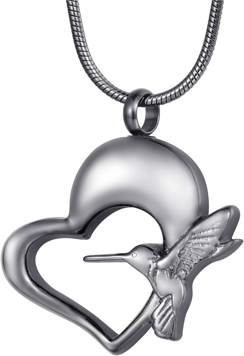 FCZDQ Flying Bird in Heart Ashes Necklace Cremation Jewelry Urn Pendant ...