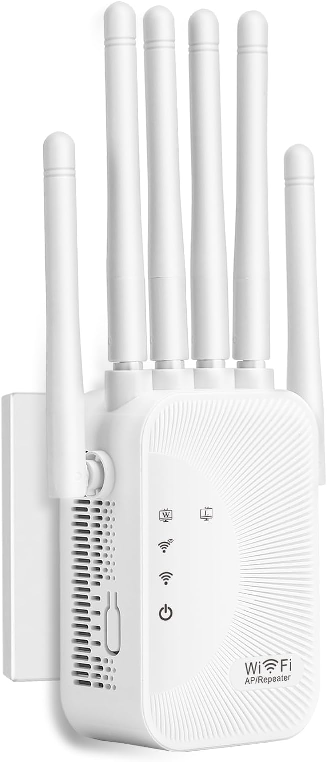 Ripetitore WiFi 2025 Amplificatore Segnale Wifi con 6 Antenne,2 Porte ...