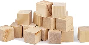 Amazon.com: Wood Blocks for Crafts, Unfinished Wood Cubes, 3cm Natural ...