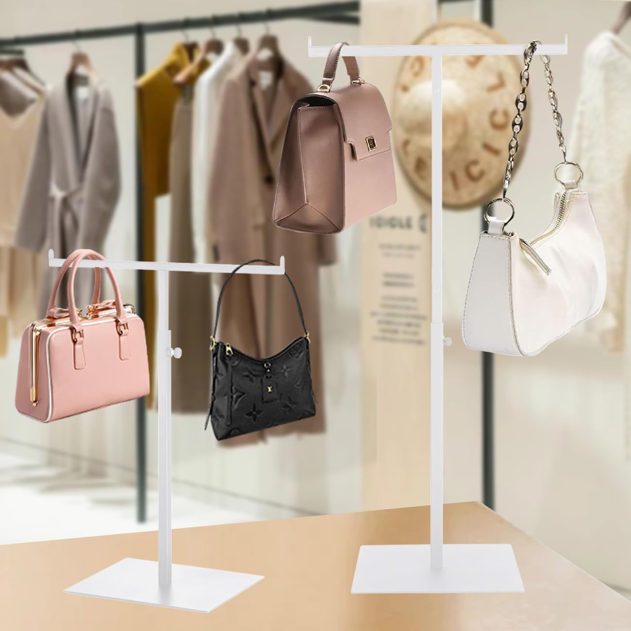 Amazon.com: Vietrey Purse Display Stand T Shaped, Countertop Jewelry ...