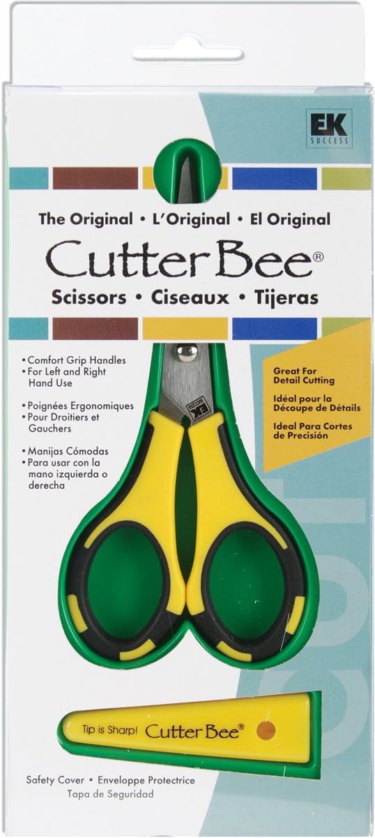 Amazon.com: EK Success, Cutter Bee Precision Scissors, Small, Yellow ...