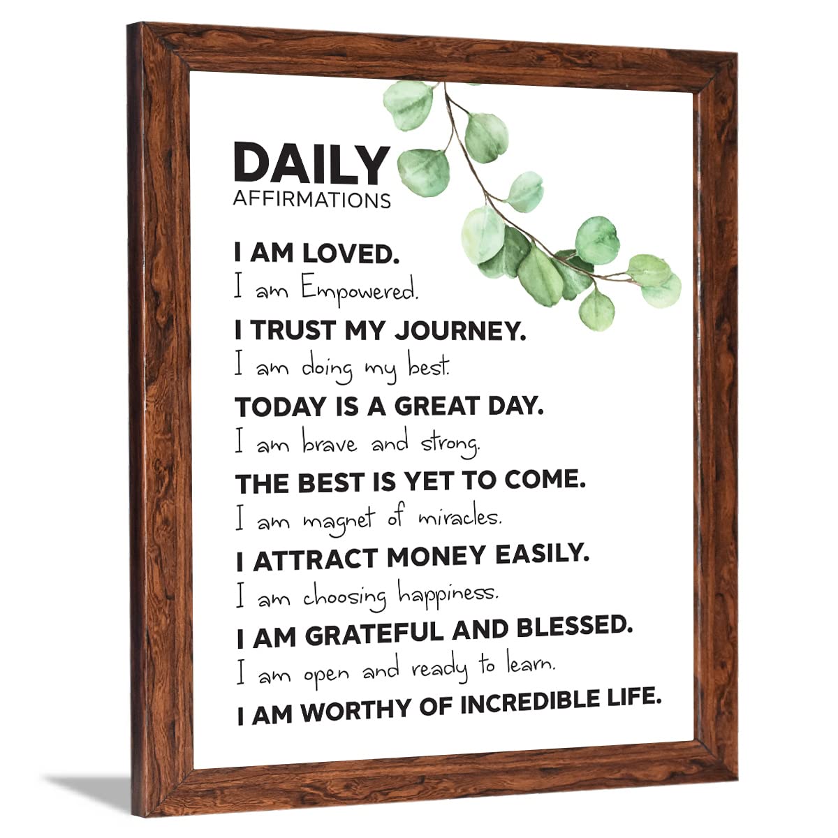 Chaka Chaundh Engineered Wood - Affirmations Posters Positive ...