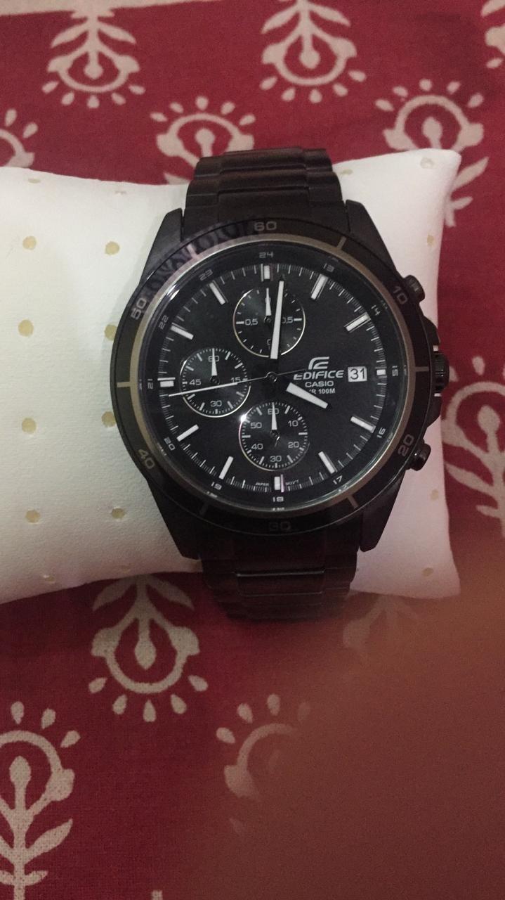 Casio Edifice EFR-526BK-1A1VUDF Black Analog Dial Black Stainless Steel ...