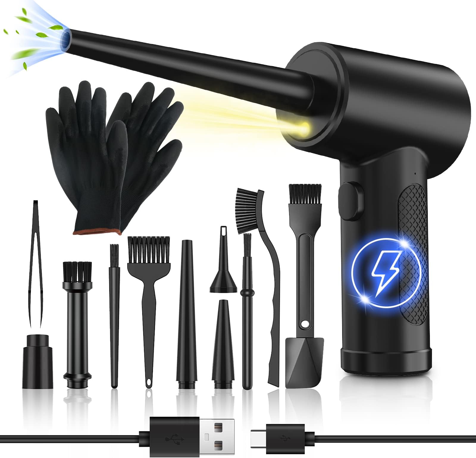 Amazon.com: Air Duster Compressed Air Duster,85000RPM Electric Air ...