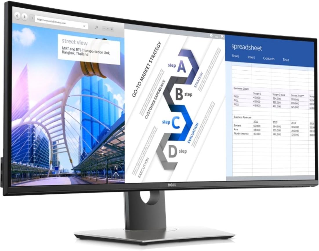 Amazon.com: Dell U3417W FR3PK 34-Inch QHD Ultra Wide 1440p Screen Led ...