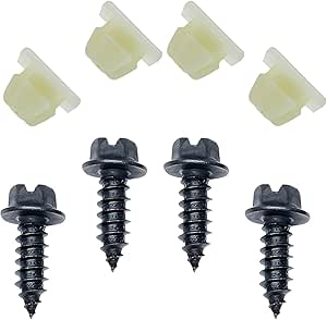 Amazon.com: DUSCOKE License Plate Screw Kit, Stainless Steel Self ...