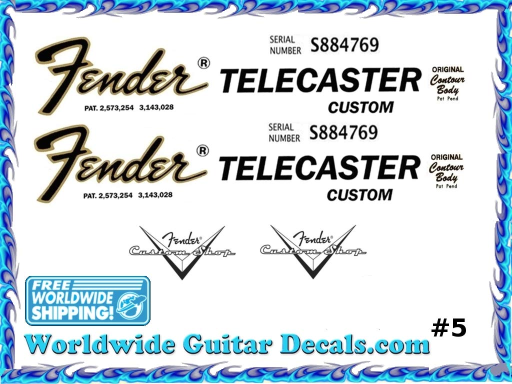 Buy Fender Telecaster Guitar Decal Headstock Waterslide Restoration ...