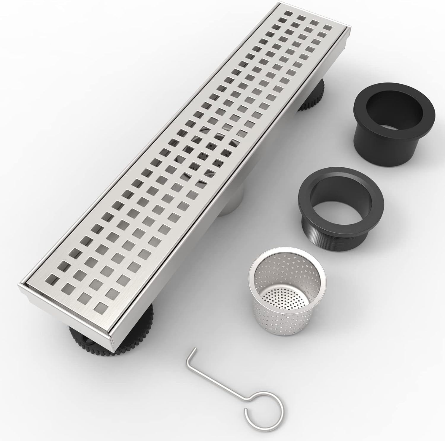 Buy WEBANG 12 Inch Shower Linear Brushed Drain Rectangular Floor Drain ...