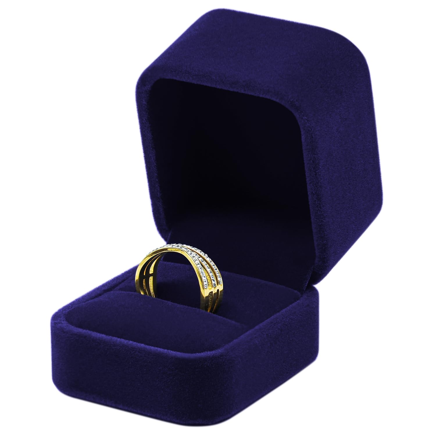 Amazon.com: MYEBIUAI Velvet Ring Box Wedding Valentine's Day, Premium ...