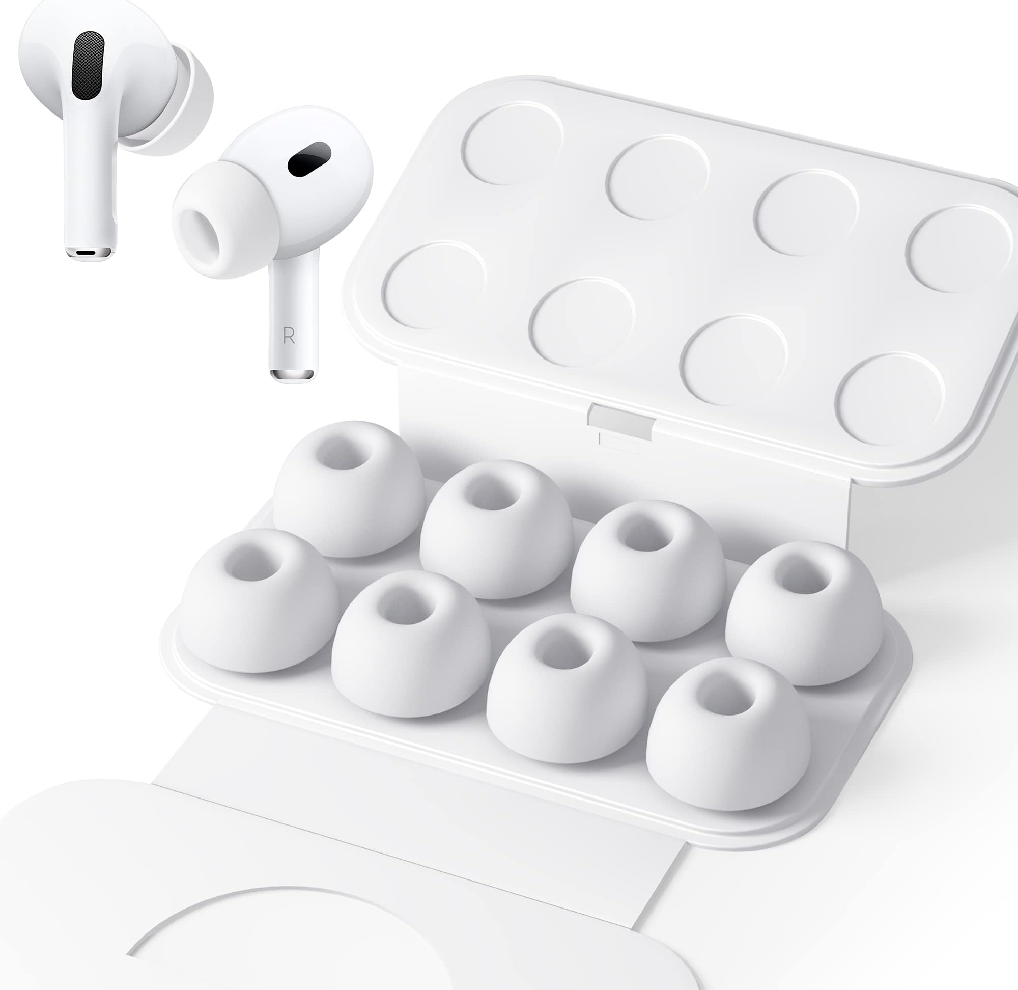 Seltureone 4 Pairs of Silicone Tips for Airpods Pro 2 / Airpods Pro ...