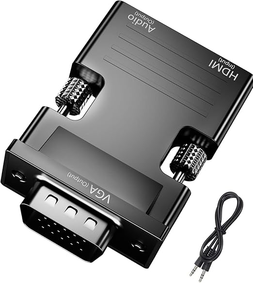 Amazon.com: PANPEO HDMI to VGA Adapter Converter, Audio Output Computer ...