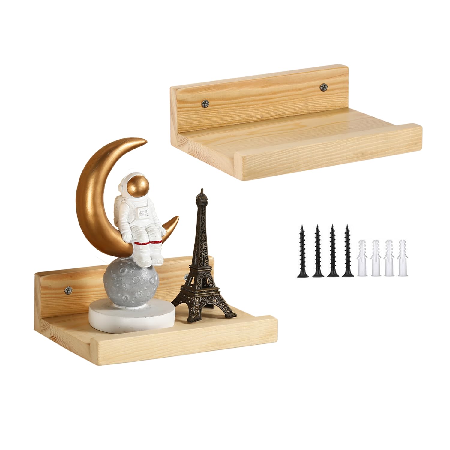 Amazon.com: Z metnal Small Decor Shelves, Mini Floating Wooden Display ...