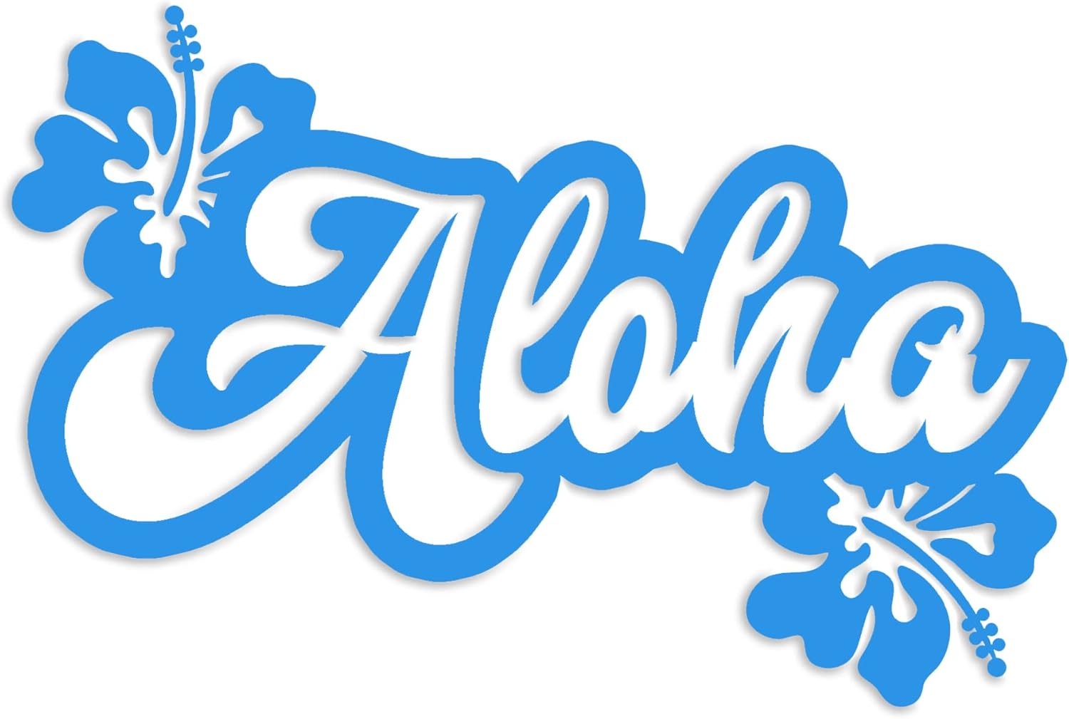 Amazon.co.jp: ForzaGroup ハイビスカス アロハ カッティング ステッカー シール aloha 花 南国 夏 かわいい ...