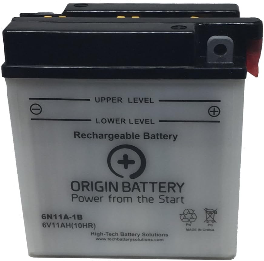 Amazon.com: Fire Power 6N12A-2C Conventional 6V Standard Battery with ...