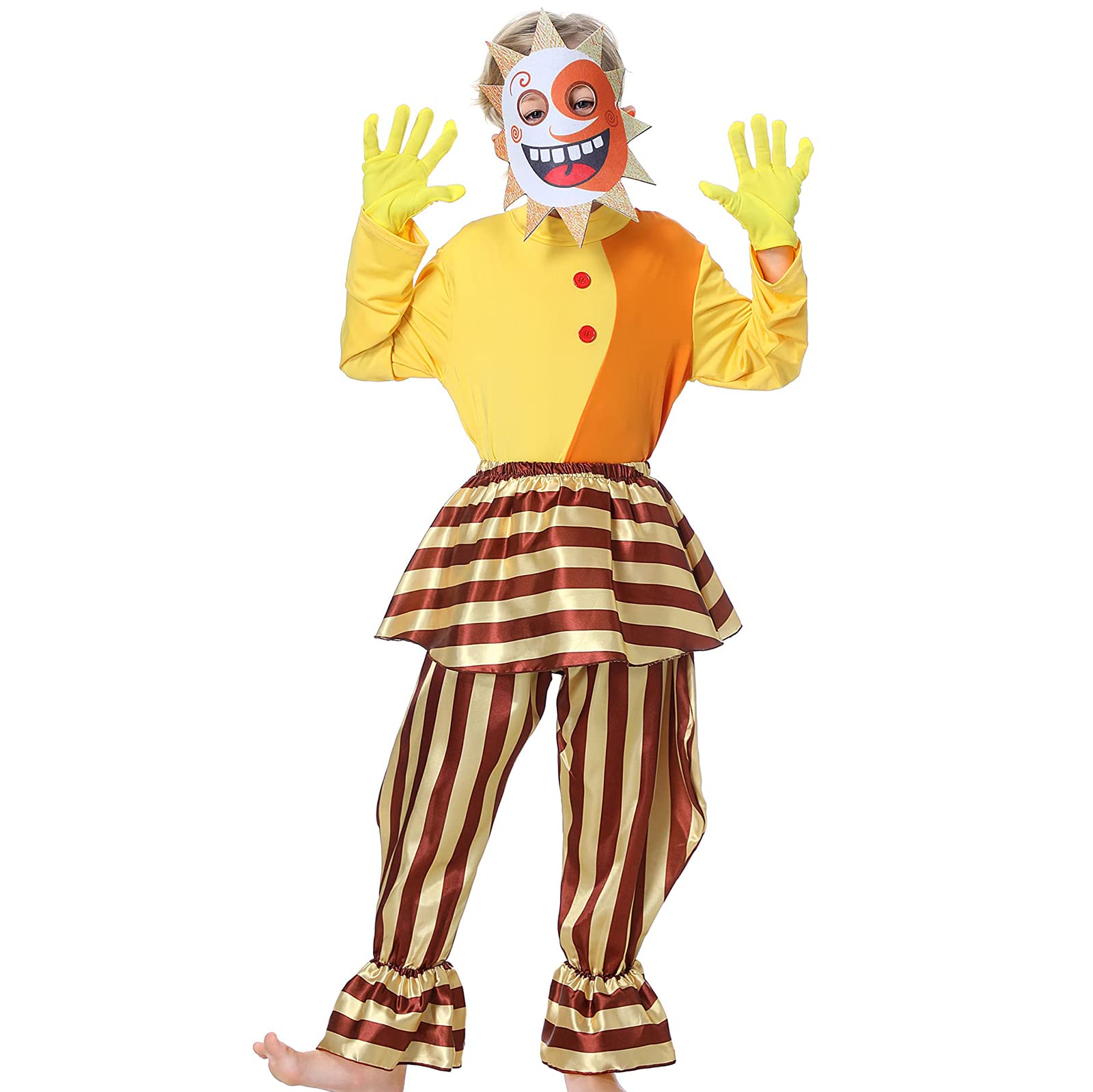 Buy FNAF Sundrop Moondrop Costume Set for Kids Sun Moon Clown Cosplay ...