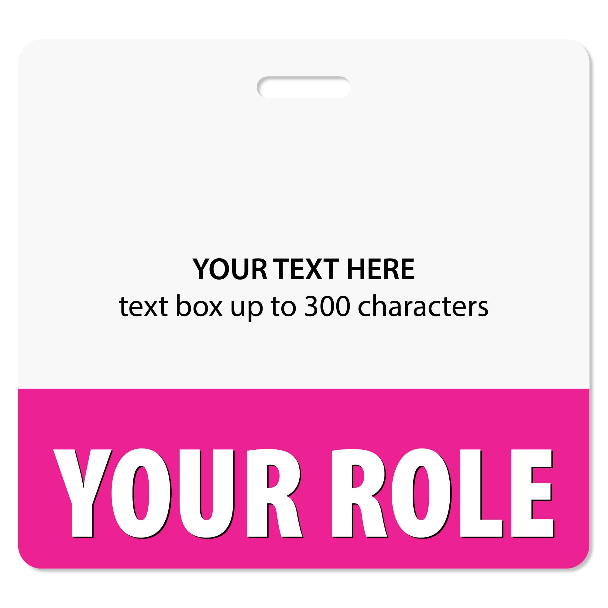 Amazon.com : Custom Bright Pink Badge Buddy (Horizontal) - Double Sided ...