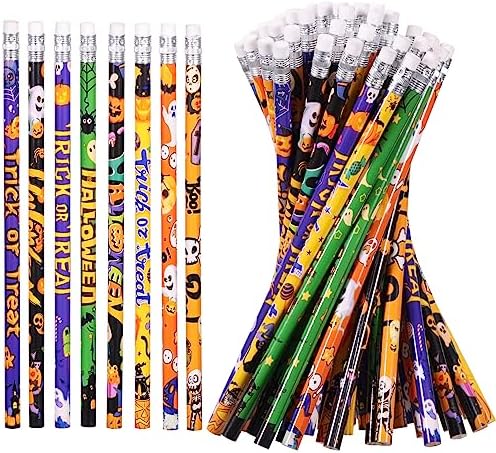 Amazon.com : emzrivo 48 Pieces Halloween Pencils Assorted Halloween ...