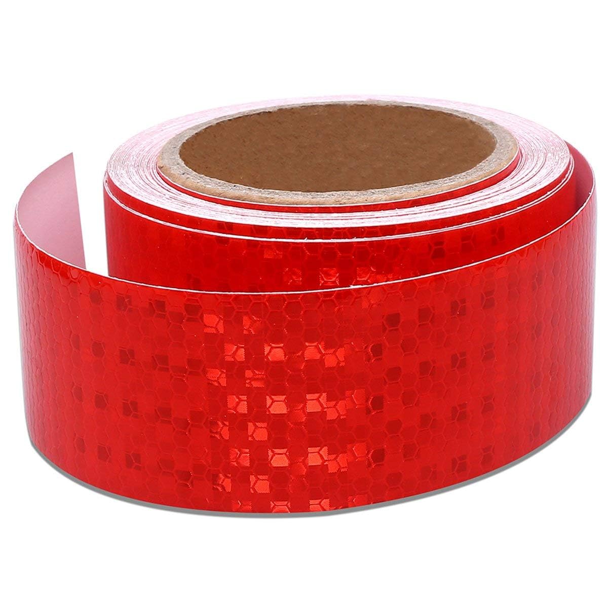 Snapklik.com : 2" X 30 Feet Reflective Safety Tape Red Hazard Caution ...