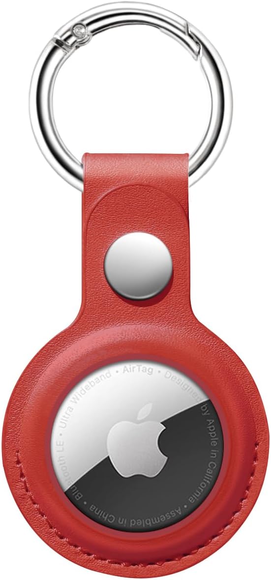 Amazon.com: 4 Pack Airtag Holder, Air Tag Keychain, PU Leather Airtag ...