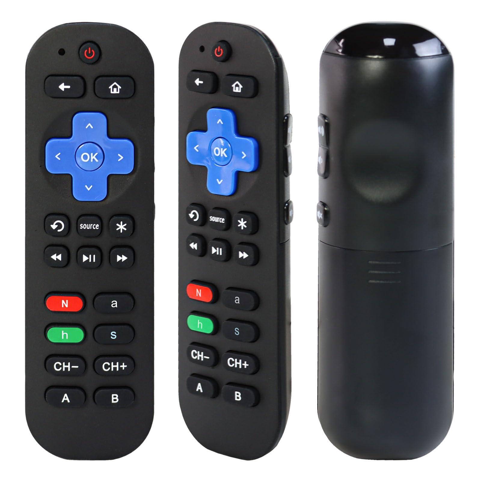 Upgraded 2-IN-1 Universal Remote with Volume Control for Roku Box/Now ...