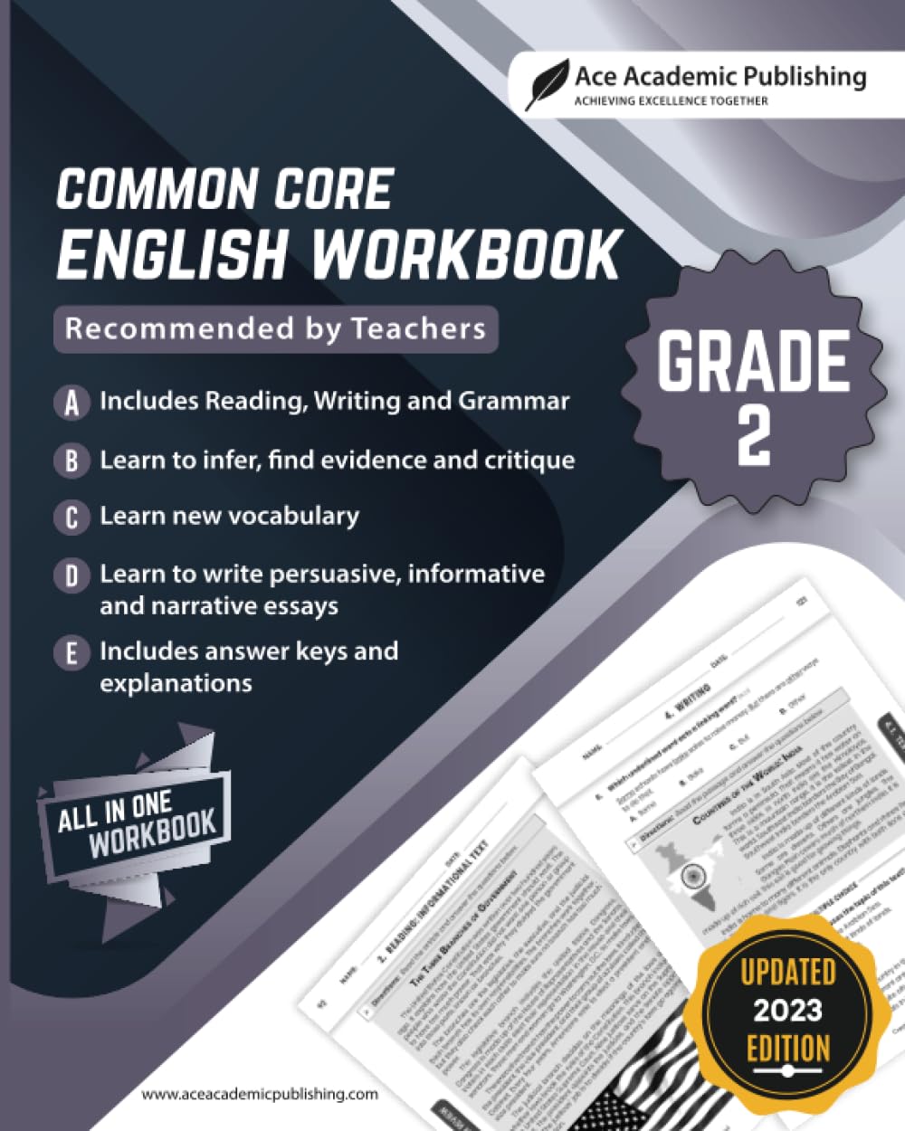 Amazon.com: Common Core English Workbook: Grade 2 English ...