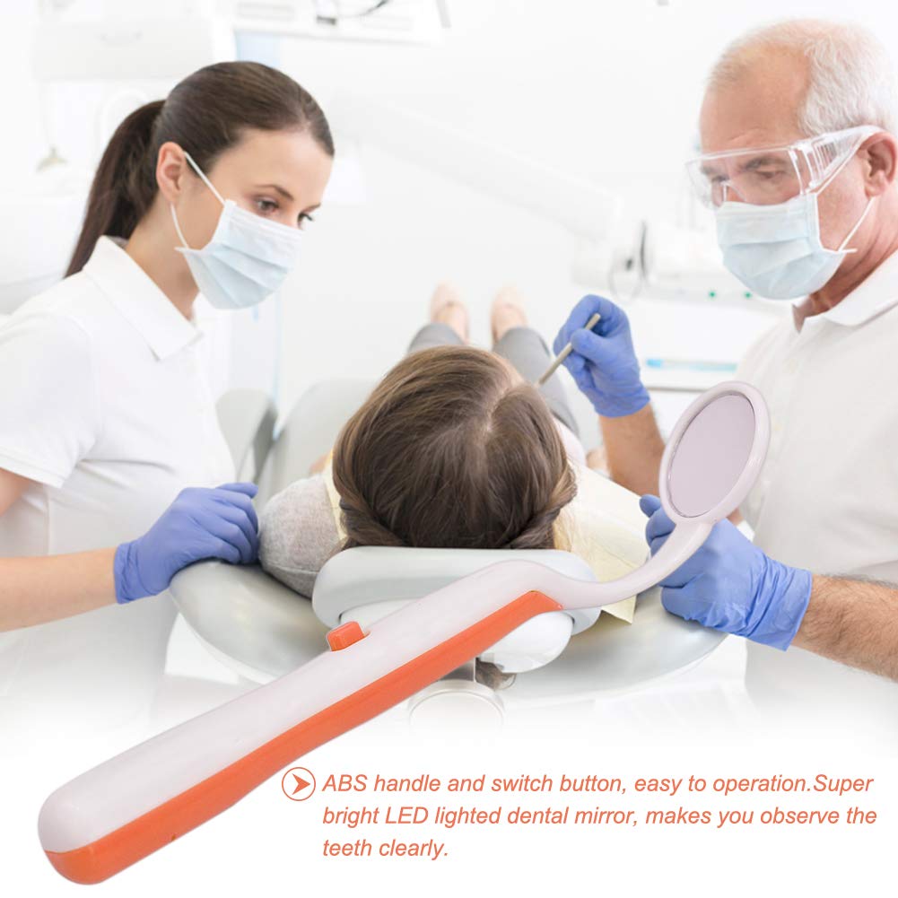 Snapklik.com : RZJZGZ Dental Mirror LED Lighted Mirror Teeth Inspection ...
