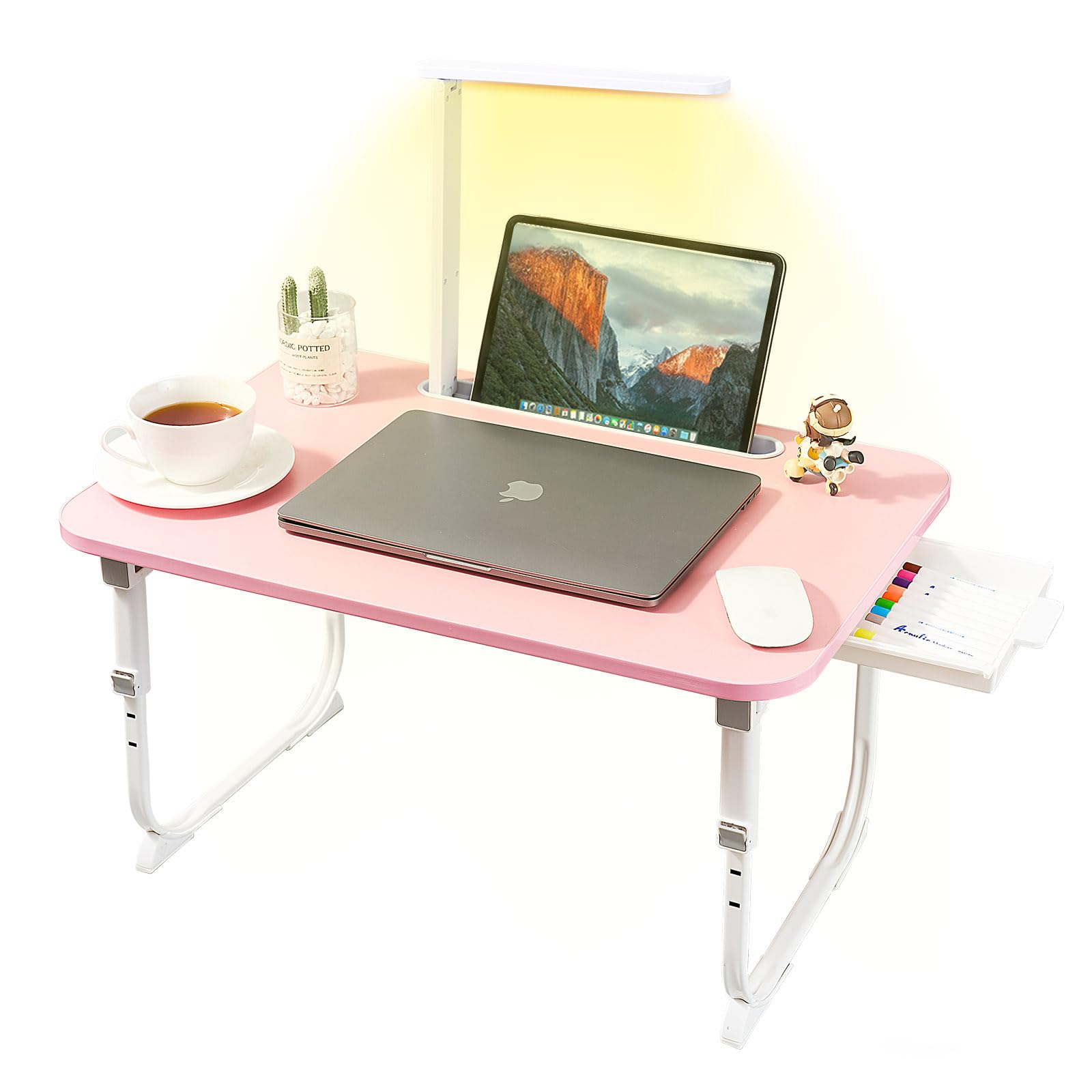 Amazon.com: Laptop Desk for Bed Lap Desk with LED Desk Light ...