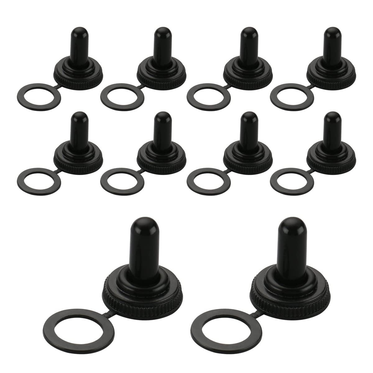 Baomain 12mm Thread Dia Rubber Toggle Switch Boot Weatherproof Cover ...