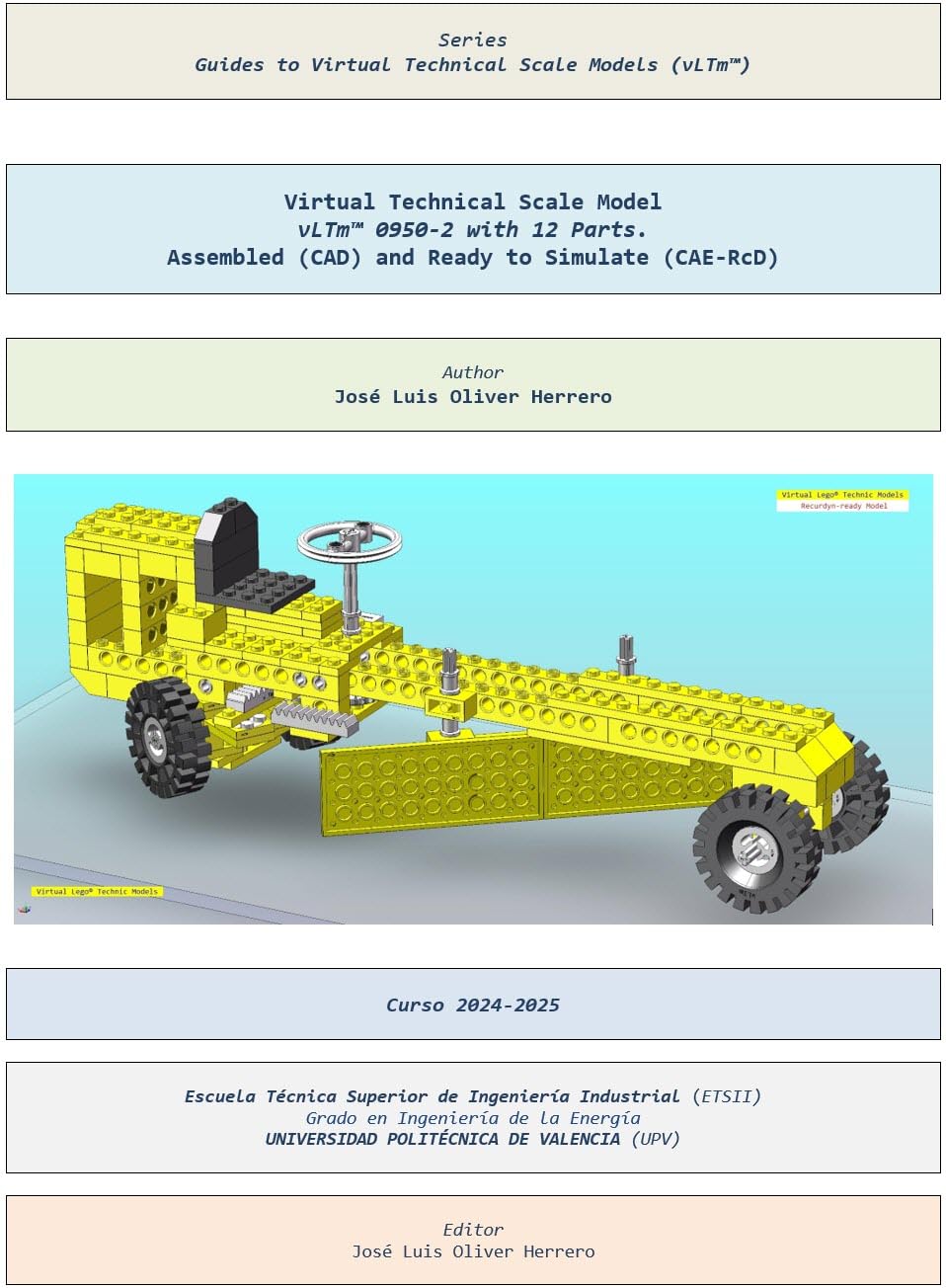 Virtual Technical Scale Model vLTm™ 0950-2 with 12 Parts. Assembled ...