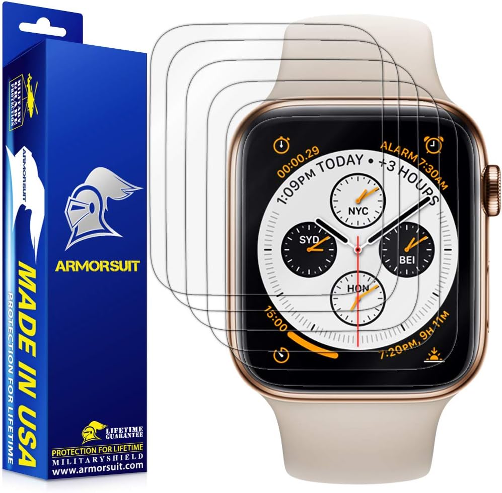 Amazon.com: ArmorSuit 6 Pack for Apple Watch Series 4/5 (44mm) Screen ...