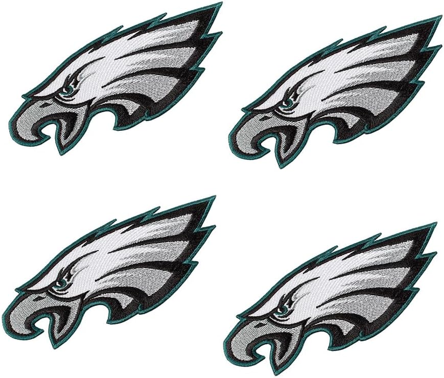 Amazon.com: 4Pcs for Eagles Iron on Embroidered Patch for Jacket Backpack Jeans Clothes DIY Sew ...