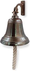 Amazon.com: 6" Solid Brass Bell Marine Wall Mounted Ship Nautical ...